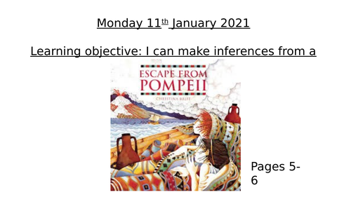 Escape to Pompeii class guided reading | Teaching Resources