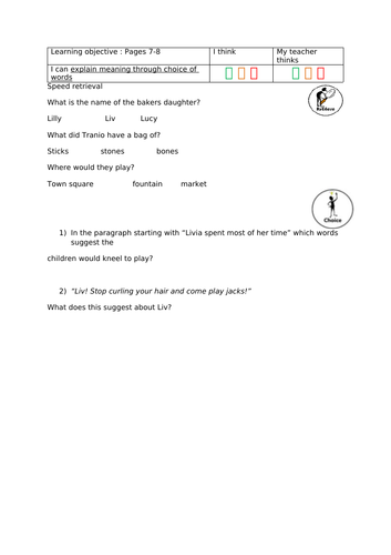 Escape to Pompeii class guided reading | Teaching Resources