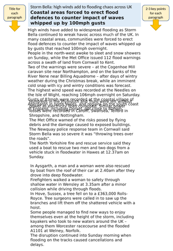 AQA GCSE Extreme Weather in the UK Complete Lesson and Supporting ...