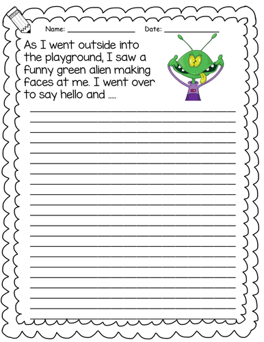 KS1/KS2 Literacy: Creative writing story starter worksheets | Teaching ...
