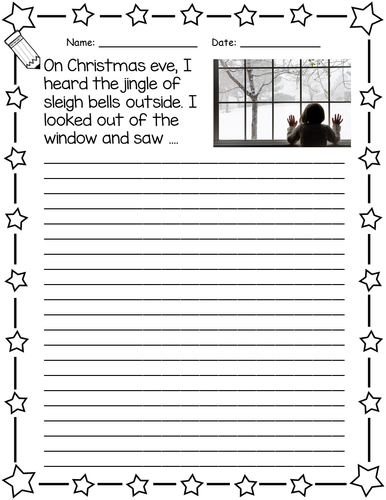 KS1/KS2 Literacy: Christmas Creative writing story starter worksheets ...
