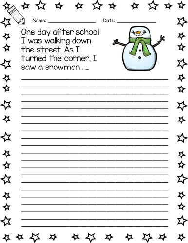 KS1/KS2 Literacy: Christmas Creative writing story starter worksheets ...