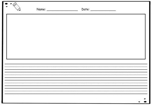Writing Paper With Drawing Space