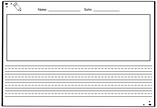 Primary Writing Paper with picture boxes and without (differentiated ...