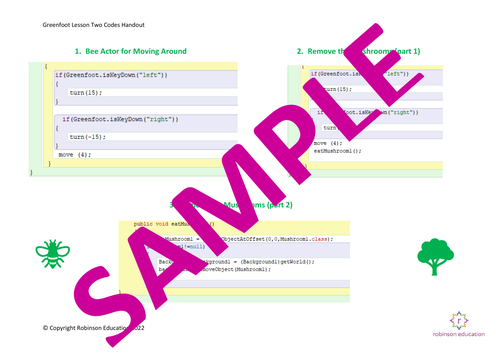 Greenfoot (Java Programming) - Lesson Two [Removing Actors] | Teaching Resources