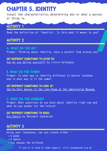 Wellbeing Journal Chapter 5 : Identity | Teaching Resources