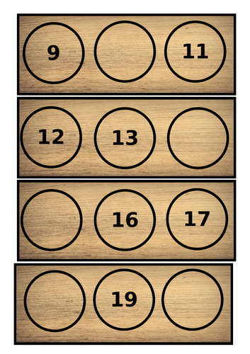 Missing teen numbers natural background | Teaching Resources