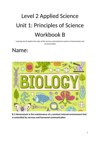 BTEC L2 Applied Science Unit 1 Biology | Teaching Resources BTEC L2 Applied Science Unit 1 Biology | Teaching Resources