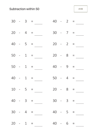 Mathematics Calculations Workbook Year1 / Year 2 | Teaching Resources