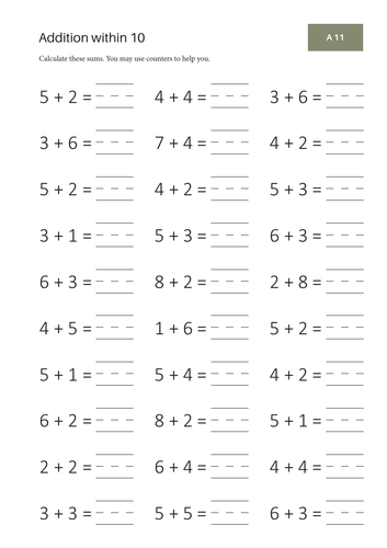 Mathematics Calculations Workbook Year1 / Year 2 | Teaching Resources