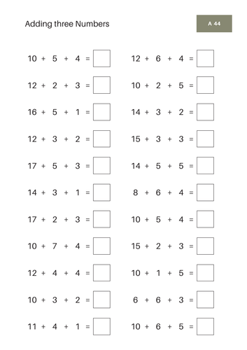 Mathematics Calculations Workbook Year1 / Year 2 | Teaching Resources