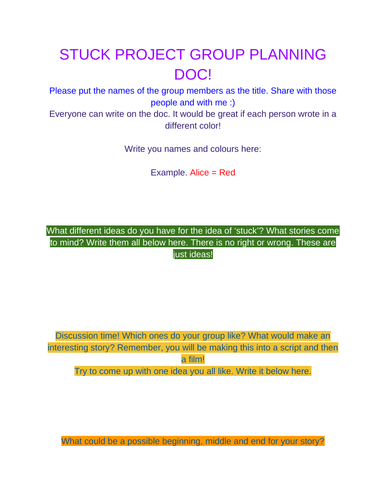 DRAMA ONLINE - Group Filming Project | Teaching Resources