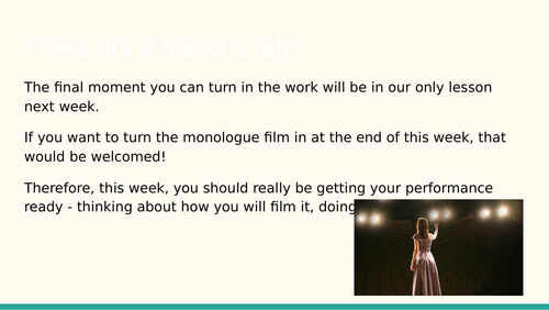 Online Drama! My Inspiration Monologue Project | Teaching Resources