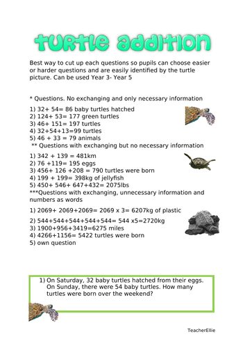 Turtle unit (science and maths) | Teaching Resources