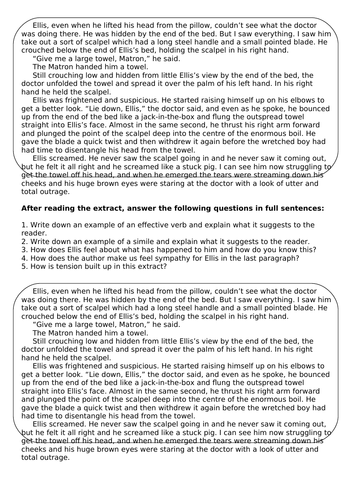 BOY by Roald Dahl Part 1 | Teaching Resources