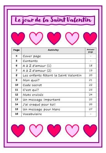 French Valentine's Day Year 9 La Saint Valentin | Teaching Resources
