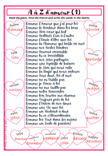 French Valentine's Day Year 9 La Saint Valentin | Teaching Resources