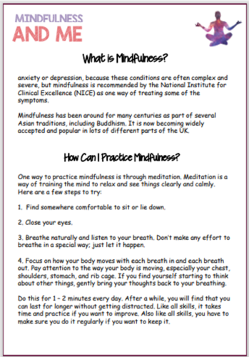 PSHE Home Learning Mindfulness | Teaching Resources