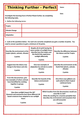 Perfect Planet - The Sun | Teaching Resources