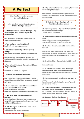 Perfect Planet - The Sun | Teaching Resources