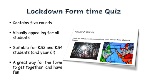 Lockdown Form Time Quiz | Teaching Resources