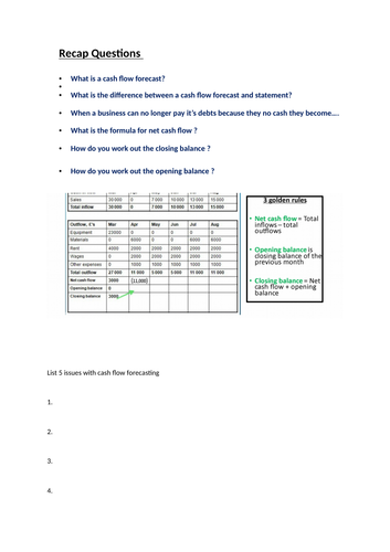 1.3 GCSE Business - Importance and Difficulties of Cash Flow ...