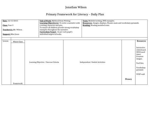 Mythical Creatures Setting & Character Lesson Plan and Slides Y3/Y4/Y5 ...