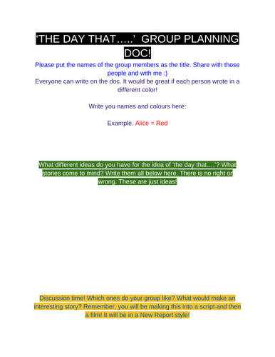 Online Drama! News Report Group Project! | Teaching Resources