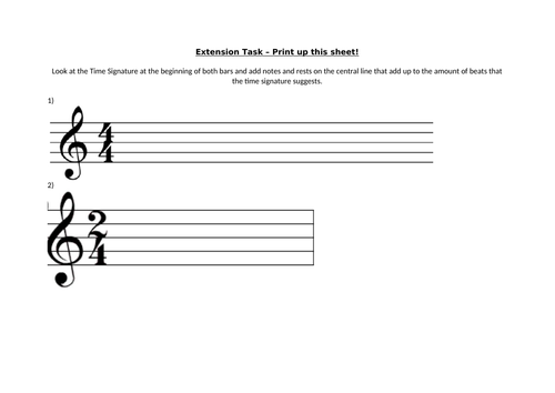 Rhythms, Rests and Time Signatures - Distance Learning - Music Theory ...