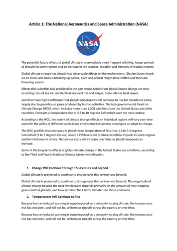 Unit 2: Energy & the Environment | Teaching Resources