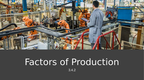 A LEVEL BUSINESS - FACTORS OF PRODUCTION - UNIT 4 | Teaching Resources