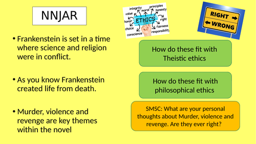 KS3 English - Study of Frankenstein. | Teaching Resources