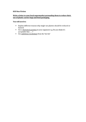 KS3 Non-fiction remote learning pack | Teaching Resources