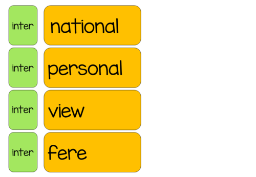 Year 3 and Year 4 (KS2) SPAG: Prefix and word matching card activity ...