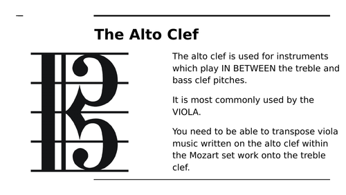 The Alto clef (suitable for home learning) | Teaching Resources