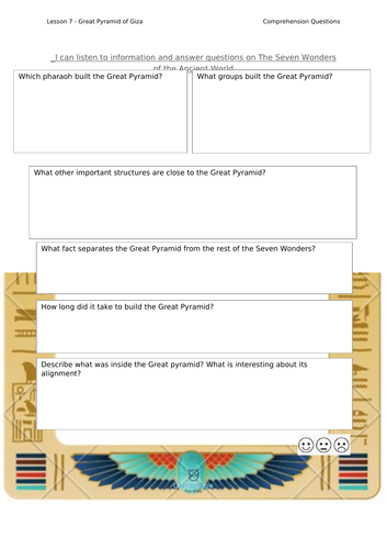 The Great Pyramid of Giza | Distance Learning | Audio & Comprehension ...