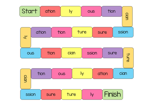 Year 3 and Year 4 (KS2) Spelling/Grammar: Suffix and word matching card ...