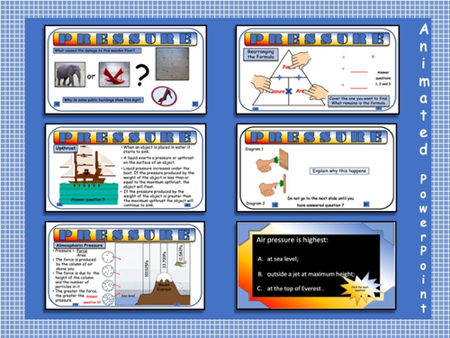 Forces - Pressure - Distance Learning and Homeschool for KS3 | Teaching ...