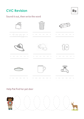CVC Decode, Read and Write Worksheets | Teaching Resources