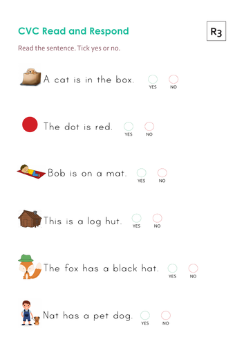 CVC Decode, Read and Write Worksheets | Teaching Resources