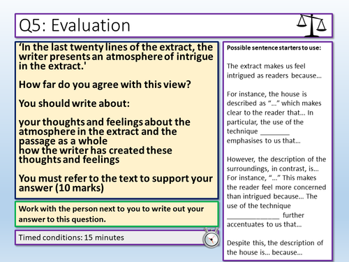 Eduqas English Language Component 1 Q5 | Teaching Resources
