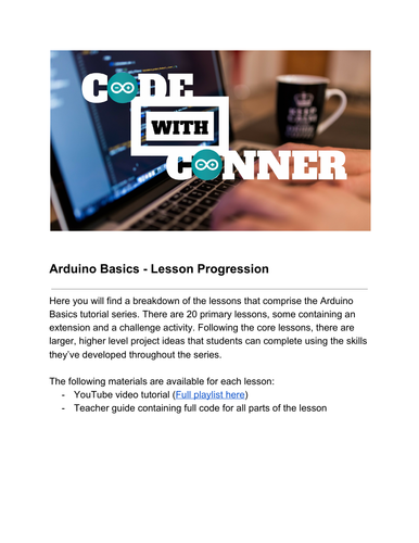 Arduino Basics Course Sample Teaching Resources 
