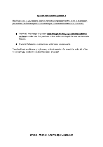 Y7 Spanish Remote Learning - Te gustan las ciencias | Teaching Resources