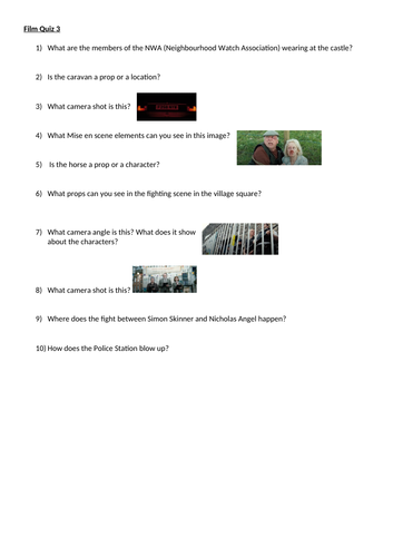 Mise En Scene SOW - Media Studies Film Studies | Teaching Resources