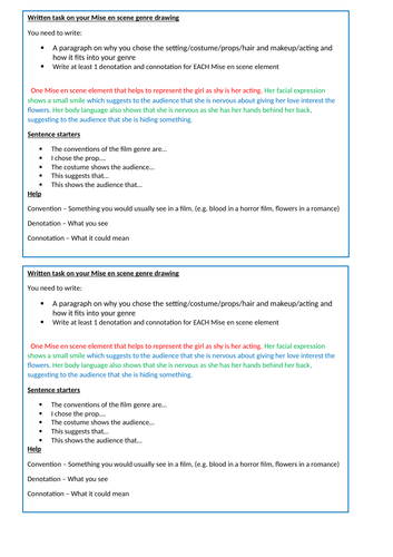 Mise En Scene SOW - Media Studies Film Studies | Teaching Resources