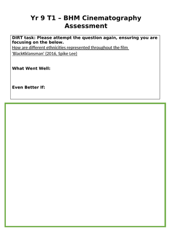 Black History Month Film SOW | Teaching Resources