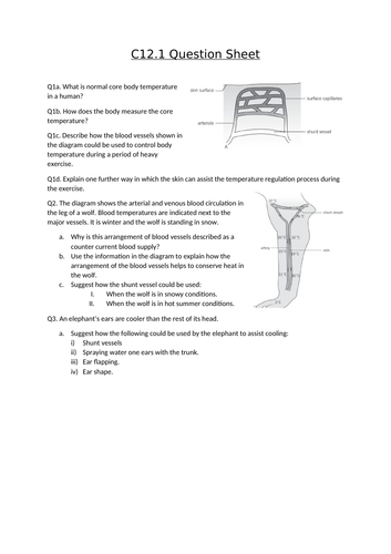 AQA GCSE Biology (9-1) B12.1 Controlling body temperature FULL LESSON ...