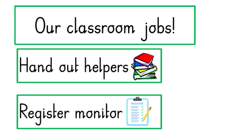 Classroom jobs | Teaching Resources