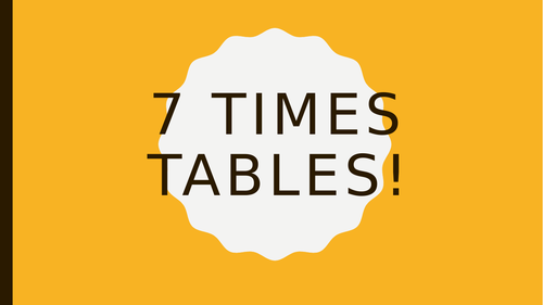 7 Times Table PowerPoint Year 4 KS2 Home learning | Teaching Resources