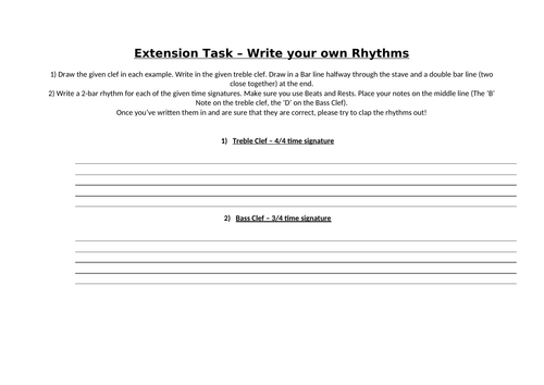 Time Signatures, Rhythms and Dotted Notes - Distance Learning - Music ...
